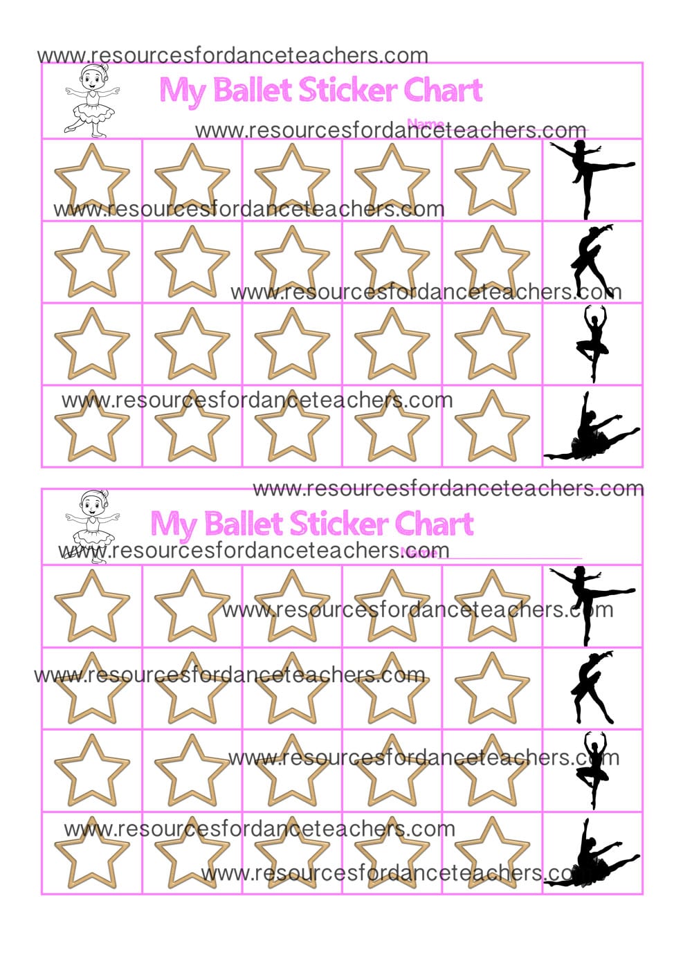 Preschool Ballet class plan Blueprint - me and my grown up - Resources ...