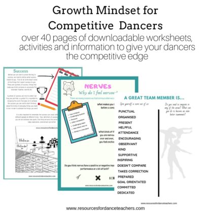 Goal Setting and Success Mindset bundle pack - Resources for Dance Teachers