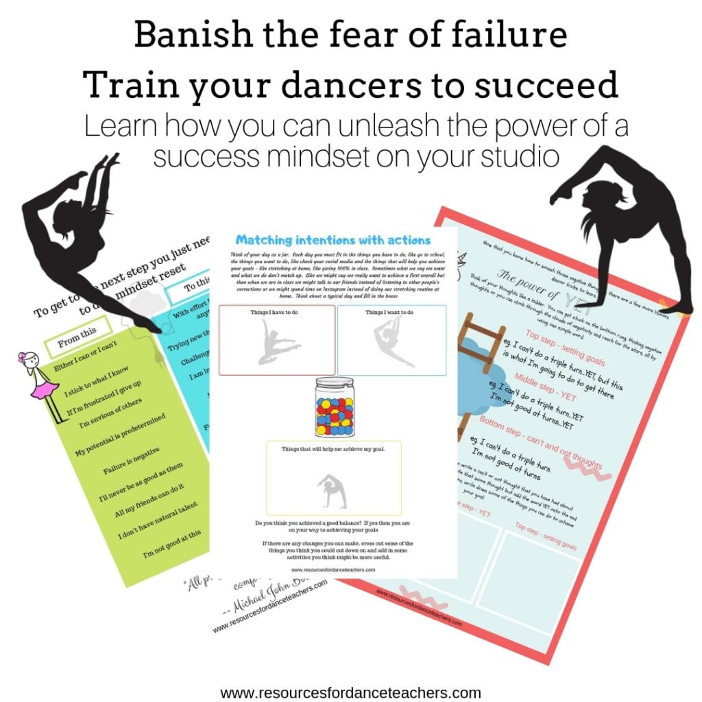 Goal Setting and Success Mindset bundle pack - Resources for Dance Teachers