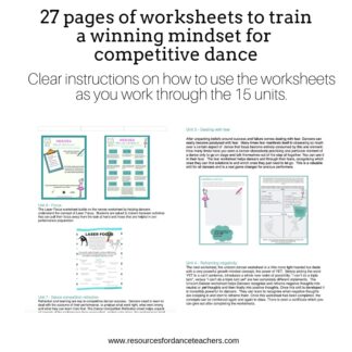 Goal Setting and Success Mindset bundle pack - Resources for Dance Teachers
