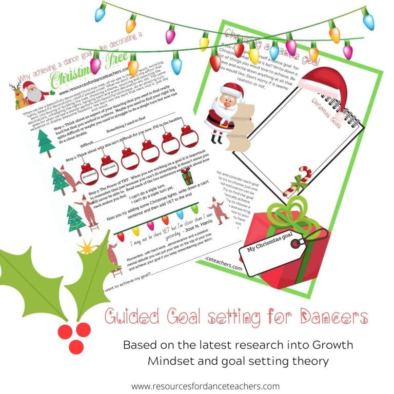 Christmas Goal Setting Kit for Dancers - Resources for Dance Teachers