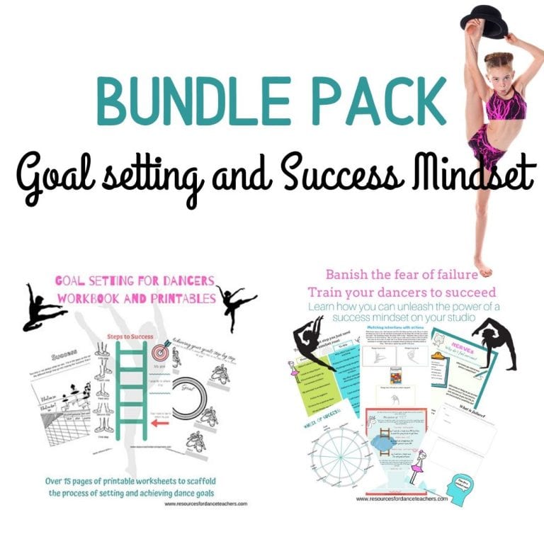 Goal Setting and Success Mindset bundle pack - Resources for Dance Teachers