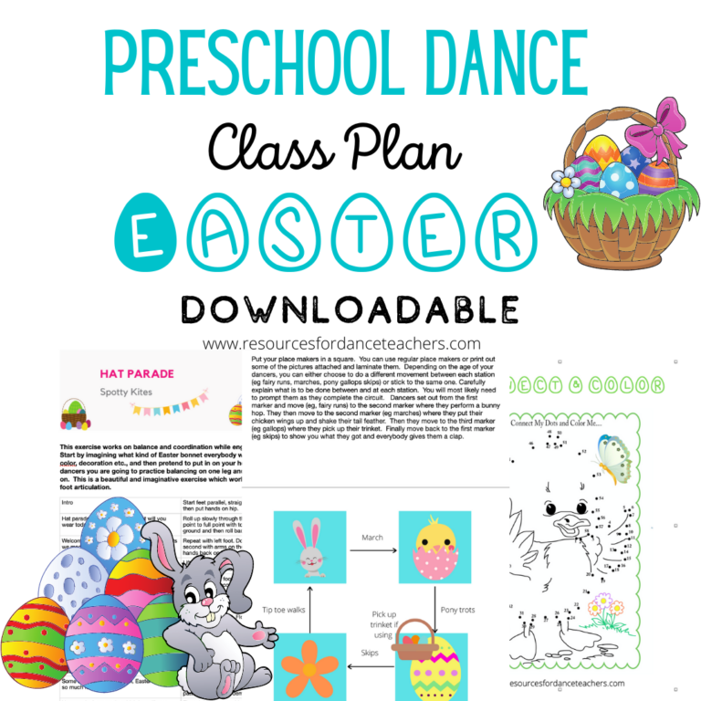 Easter Preschool dance class plan and activity pack - Resources for ...