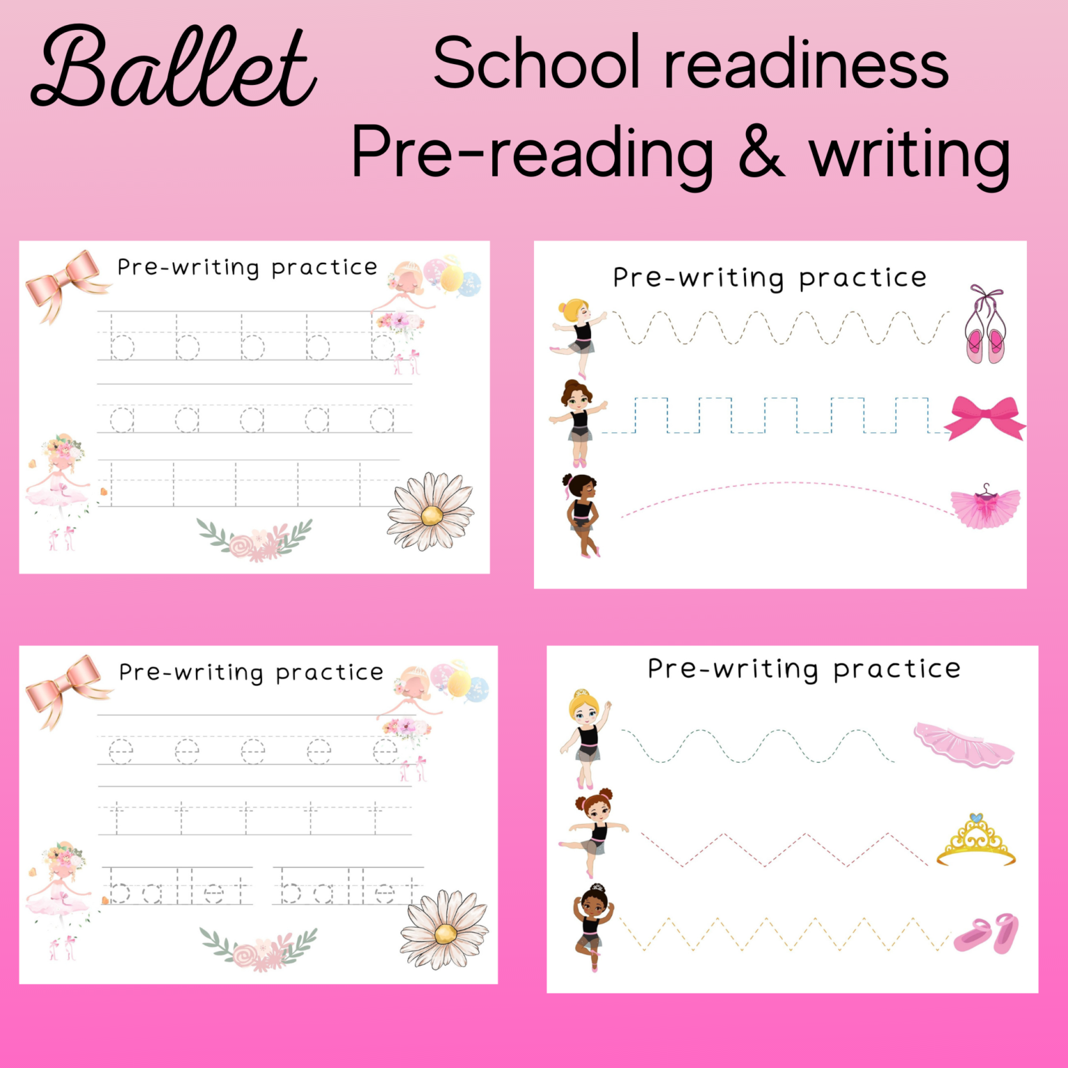 Brainy Ballerinas Preschool Ballet Activity Sheets - Resources for ...