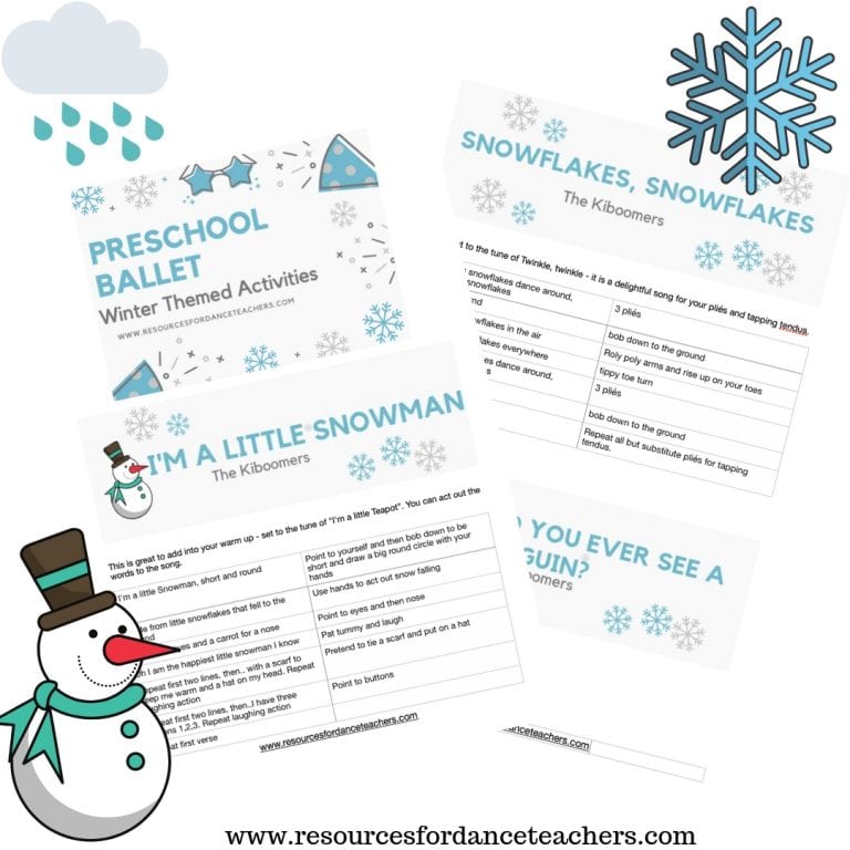 Winter Preschool ballet class plan - top 10 songs and activities ...