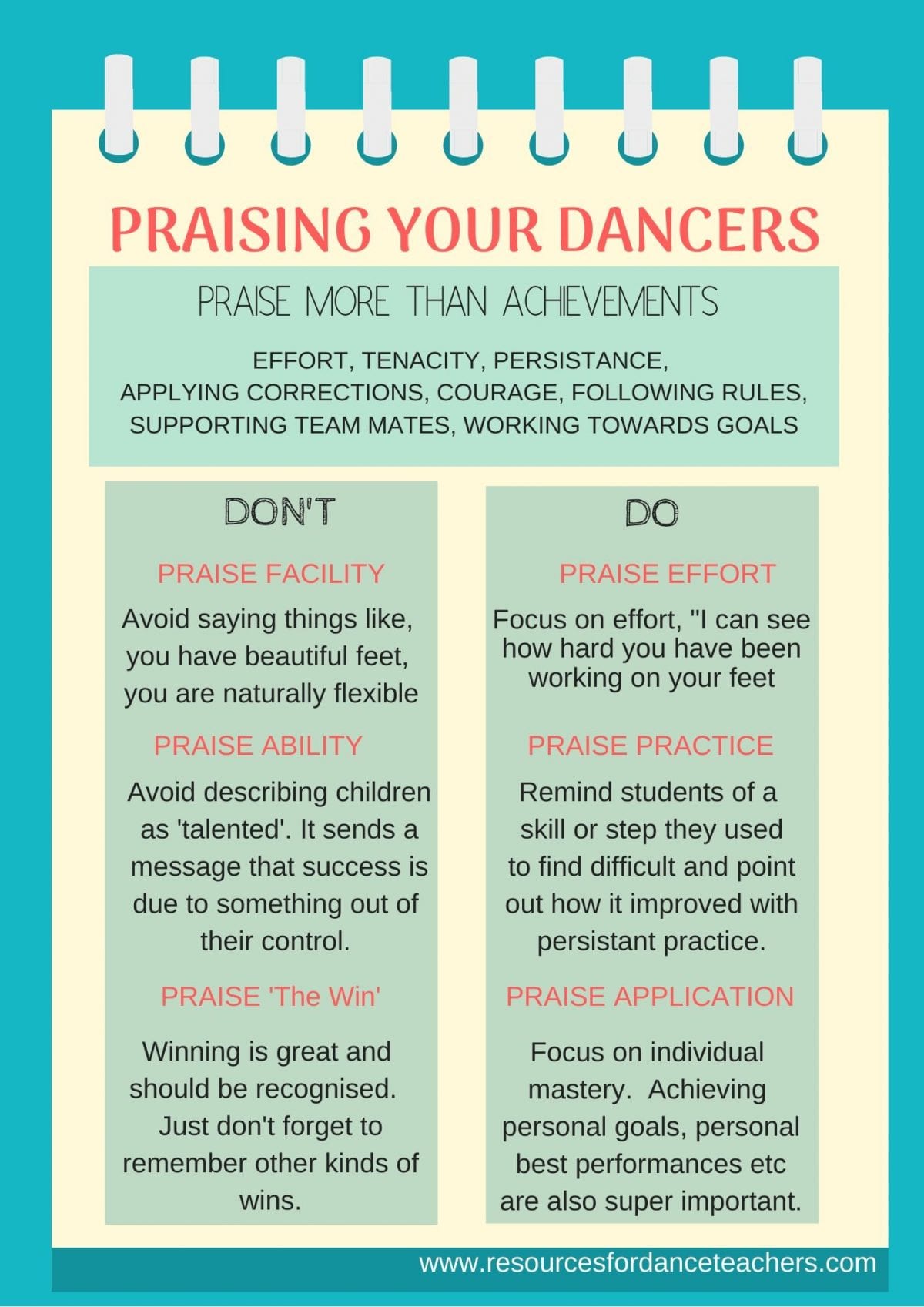How to get more out of your dancers - 5 tips | Resources for Dance Teachers